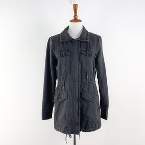 Loft Grey Canvas Field Jacket Coat - Gem